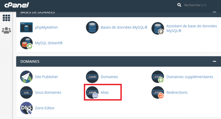 Comment ajouter un alias sur cPanel?